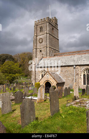 UK, England, Devon, Georgeham, St George’s Church, grave of Tarka ...