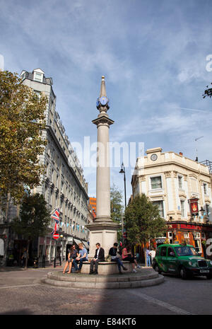 Sundial Pillar on Seven Dials in Covent Garden - London UK Stock Photo ...