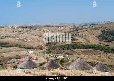 Xhosa huts on the hills near Coffee Bay in South Africa's Eastern Cape ...