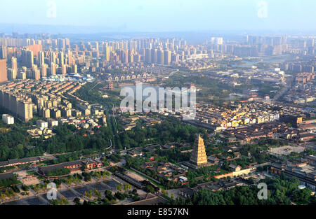 Xi'an. 30th Sep, 2014. Photo taken on Sept. 30, 2014 shows an aerial ...