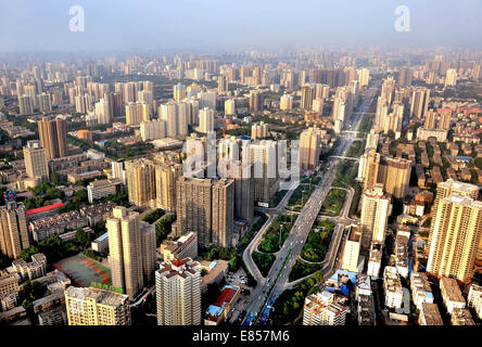 Xi'an. 30th Sep, 2014. Photo taken on Sept. 30, 2014 shows an aerial ...