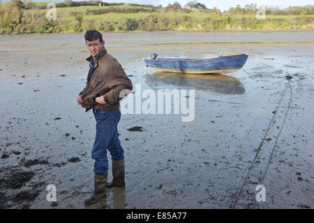 The author Philip Marsden at his home in Cornwall on the river Fal ...
