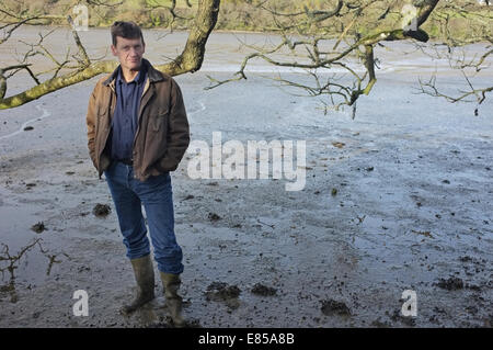 The author Philip Marsden at his home in Cornwall on the river Fal ...