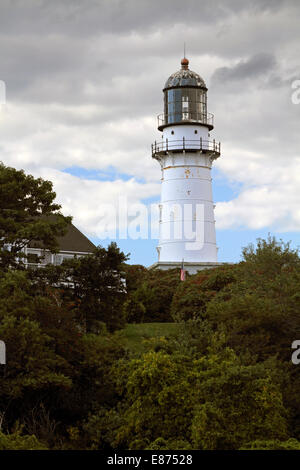 Two Lights Lighthouse, Cape Elizabeth, Maine, USA Stock Photo - Alamy