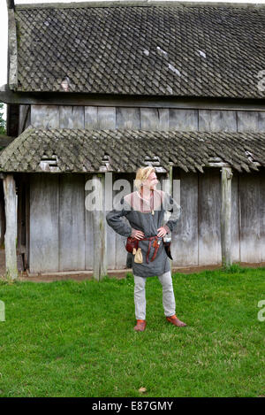 Reconstructed Viking longhouse, Trelleborg Museum of the Viking Age ...
