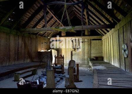 Reconstructed Viking longhouse, Trelleborg Museum of the Viking Age ...