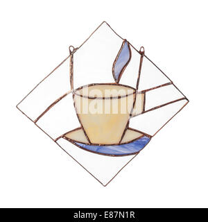 hand made decorative design coffee cup with gingerbread figure Stock ...