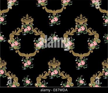 Illustration badge design of a Big family tent and pine trees Stock ...