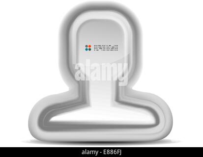 3d vector white head person concept Stock Vector Image & Art - Alamy