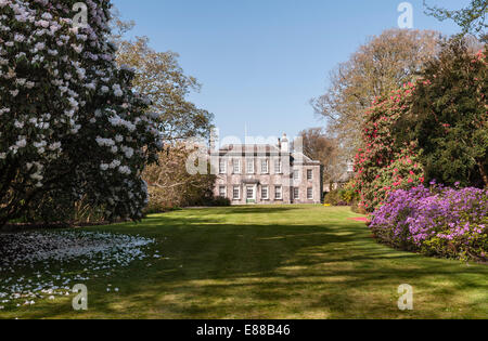 Georgian house in Trewithen Gardens Cornwall UK Stock Photo - Alamy