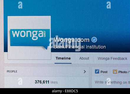 Wonga logo on a laptop computer screen Stock Photo - Alamy