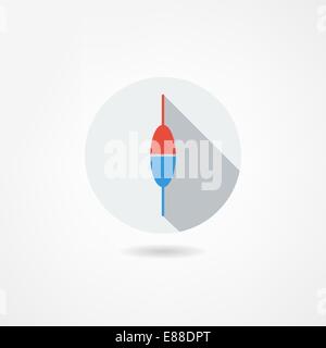 Map marker with icon of a fishing float, vector eps10 illustration ...