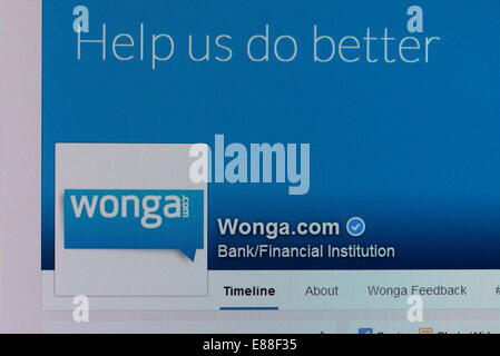 Wonga logo on a laptop computer screen Stock Photo - Alamy