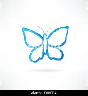 blue butterfly icon Stock Vector Image & Art - Alamy