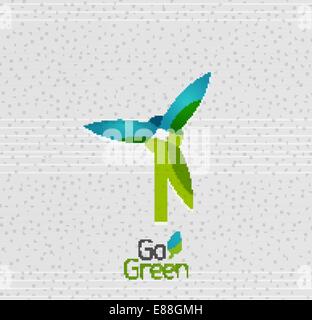 Eco Windmill Abstract Shape Design Stock Vector Image & Art - Alamy