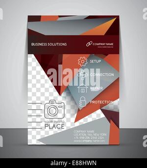 CMYK Business Corporate Flyer Template | Geometrical Design Stock ...