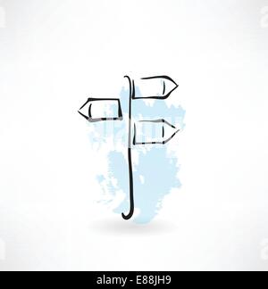 Grunge icon - Road sign post Stock Vector Image & Art - Alamy