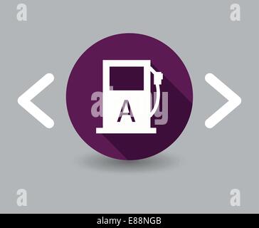 filling station symbol icon, black vector sign with editable strokes ...