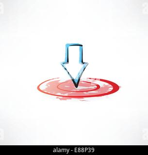 Grunge icon - Download arrow Stock Vector Image & Art - Alamy