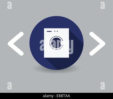 Front loader washing machine. Laundry. Editable vector Stock Vector ...