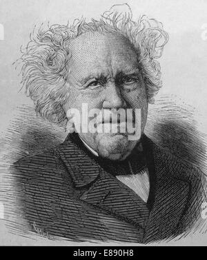 Michel Eugene Chevreul (1786-1889) French chemist. Engraving 1889 Stock ...