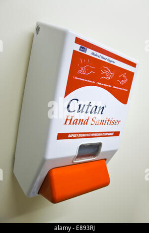 Hand Sanitizing Zone warning sign in a hospital Stock Photo - Alamy