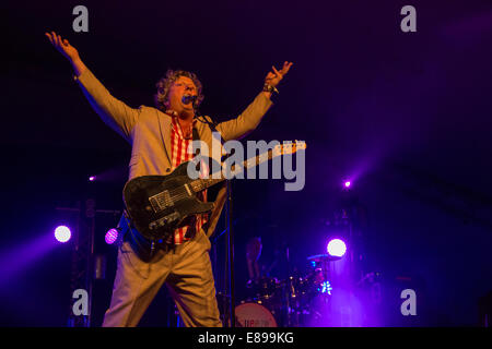 Glenn Tilbrook, lead singer of Squeeze performing at the Cornbury Music ...