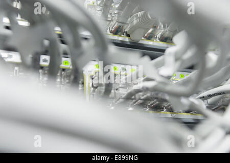 Cisco network switch box with ethernet cabling Stock Photo - Alamy