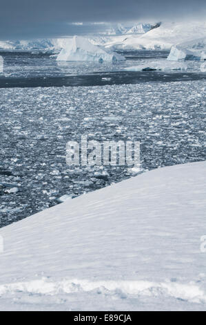 Snow and ice on frozen sea. Greenland Stock Photo - Alamy