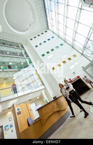 Reception desk at British NHS hospital Stock Photo - Alamy