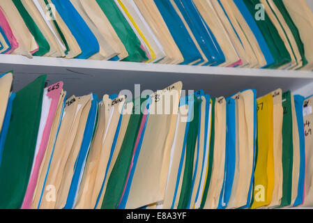 Shelves with files and folders in an office, illustration Stock Photo ...