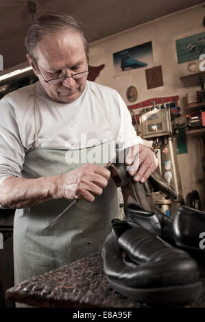 View of a cobbler's shop front in St David's, Pembrokeshire, Dyfed ...