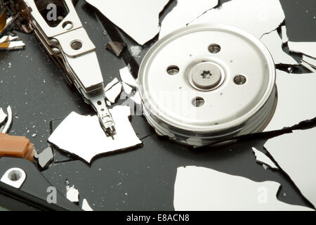 Broken hdd, destroyed hard disk, data loss Stock Photo - Alamy