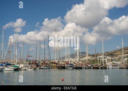 Boats in Bodrum port Turkey Stock Photo - Alamy