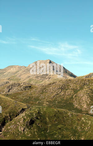 The Snowdon range in Wales. Snowdon is the highest mountain in Wales ...