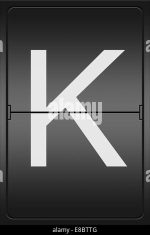 Illustration of a mechanical leter indicator showing the letter E Stock ...