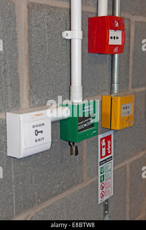 A manual call point for a fire alarm system Stock Photo - Alamy