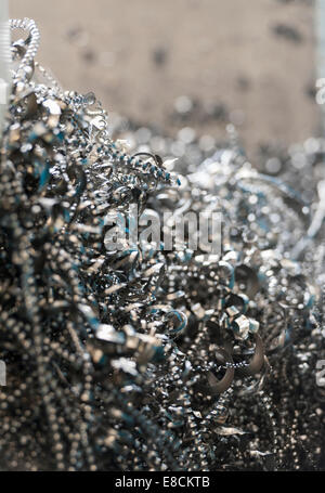 A pile of aluminum CNC milling waste Stock Photo - Alamy