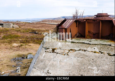 Stokksund, Norway. German remnants from a World War 2 radar station on ...