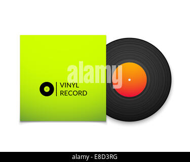 Green vinyl record isolated on white background. 3D illustration Stock ...