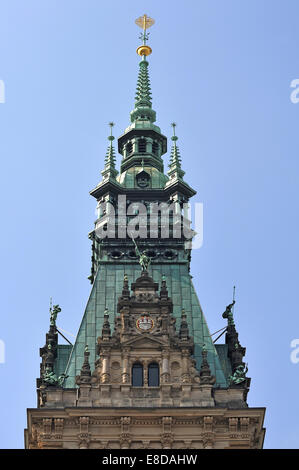 Spire of town hall, Hamburg, Germany Stock Photo - Alamy