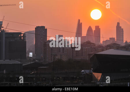 London Skyline at Sunset Stock Photo - Alamy