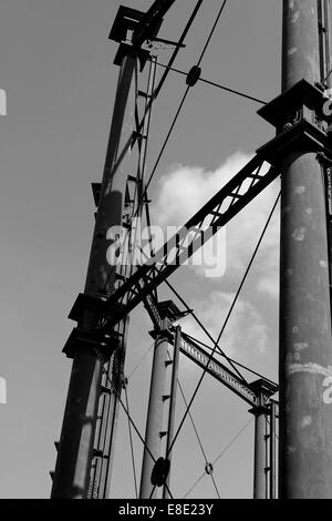 The Oval Gasometers, behind the Oval Cricket Ground, SW London, UK ...