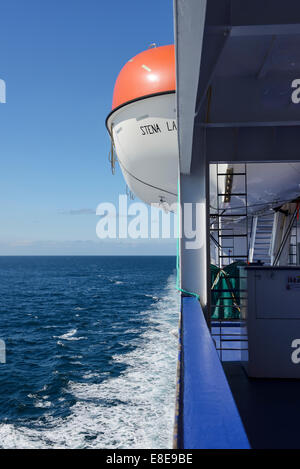 The view from the deck of the Stena Lagan Irish Sea ferry Stock Photo ...