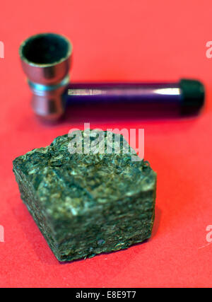 Quantity of compressed marijuana, London Stock Photo - Alamy
