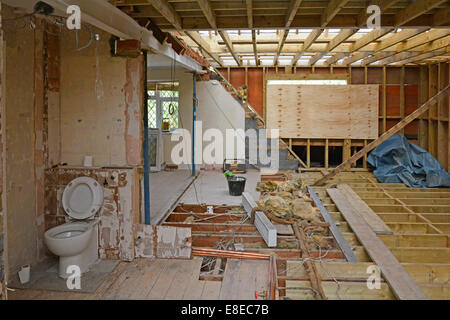 House extension work Acrow props support structural steel & timber ...
