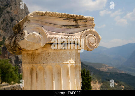Greek ionic capital, Greek Ionic capital, Ancient Greece. Old 19th ...
