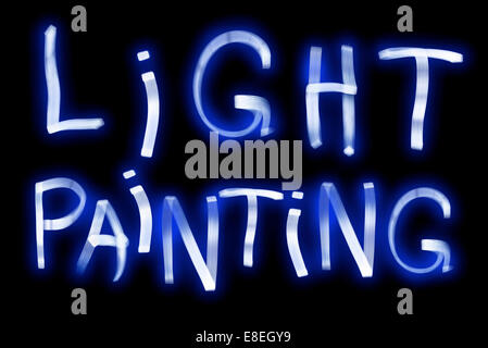 Light Painting words using a LED light panel at night and a long ...
