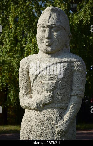 A stone statue in oriental style, In Astana, Kazakhstan Stock Photo - Alamy