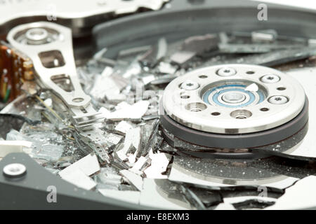 Broken hdd, destroyed hard disk, data loss Stock Photo - Alamy